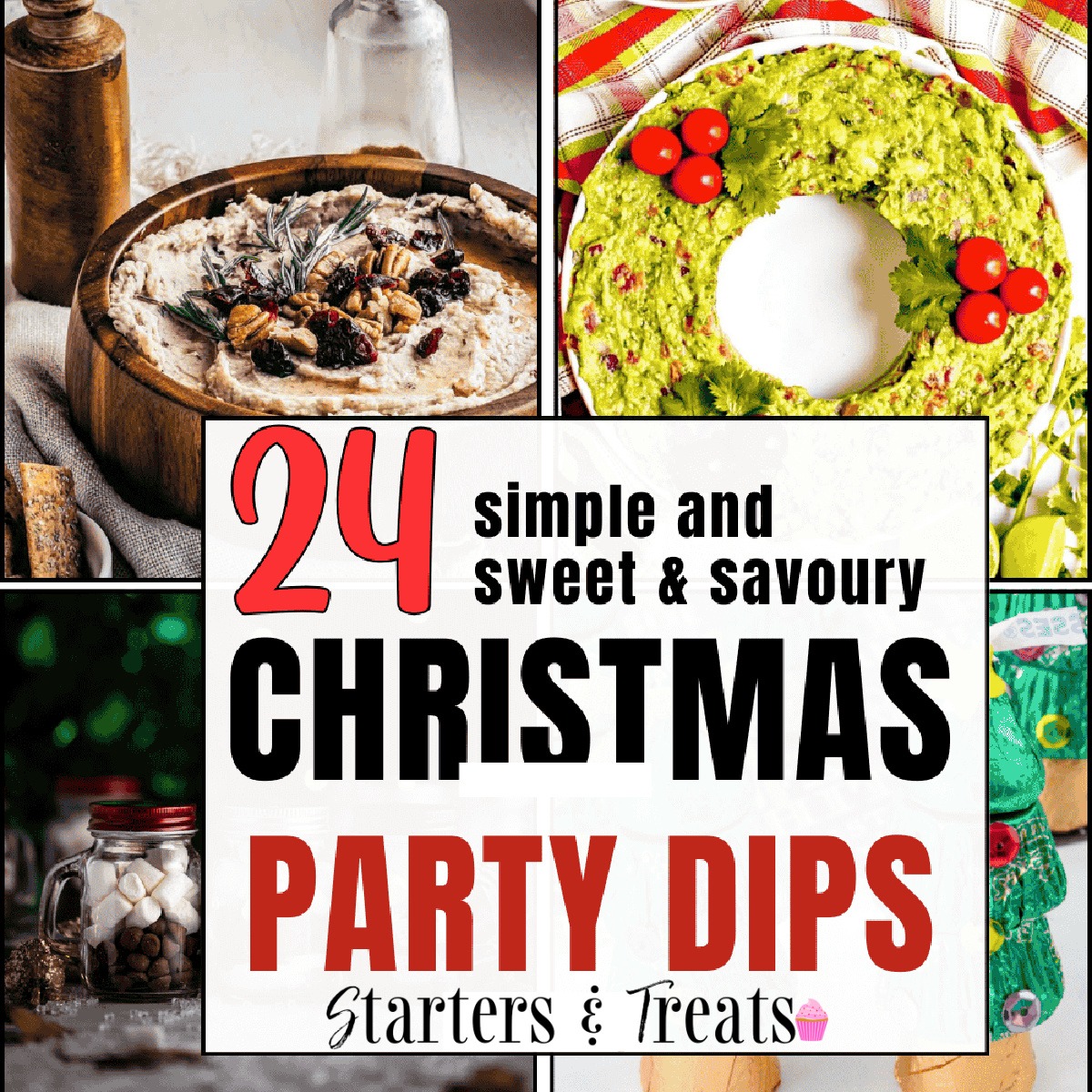 20+ Delicious & Easy Christmas Themed Party Dips - Starters and Treats